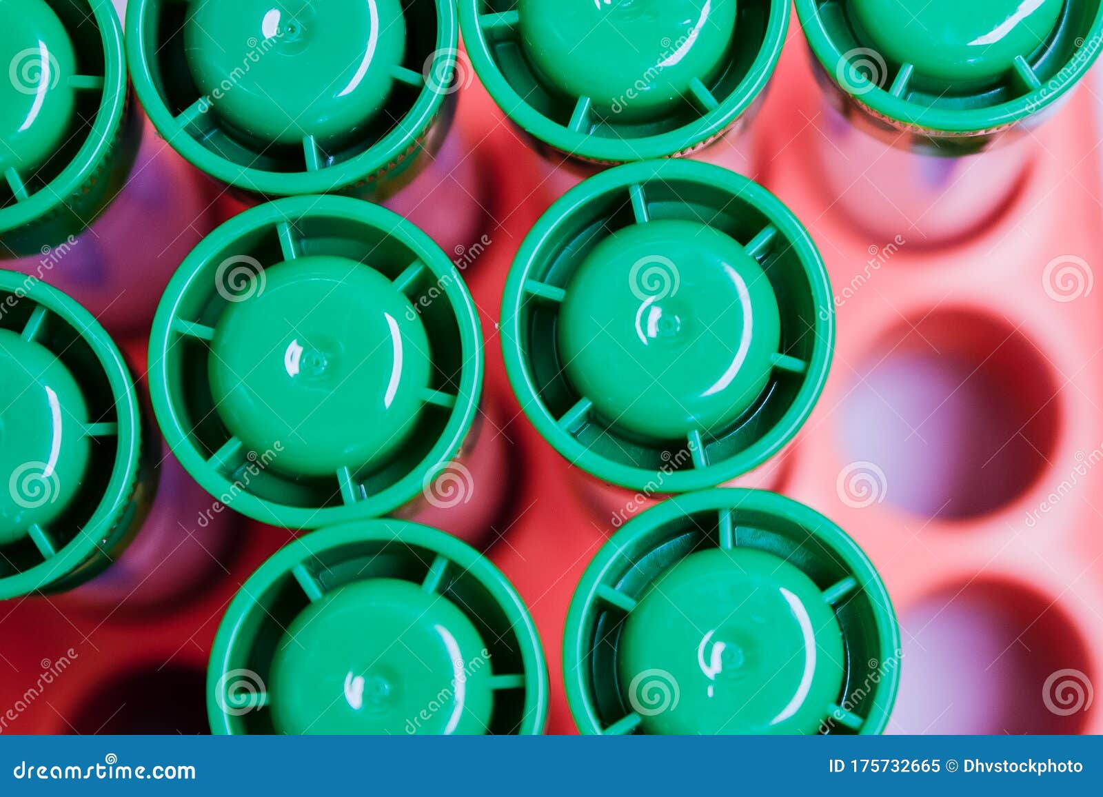 Test Tubes in Rack, View from Above. Concept of Science, Laboratory and ...