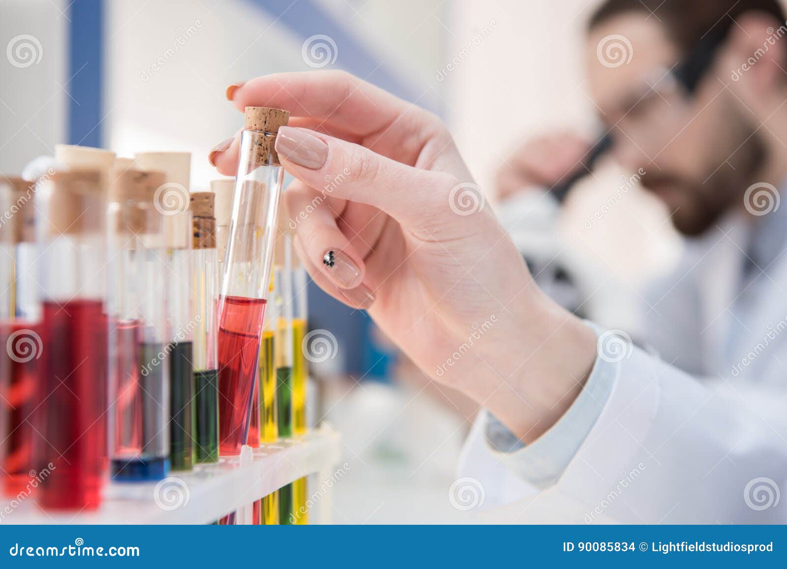 Test tubes with reagents stock photo. Image of analyzing - 90085834