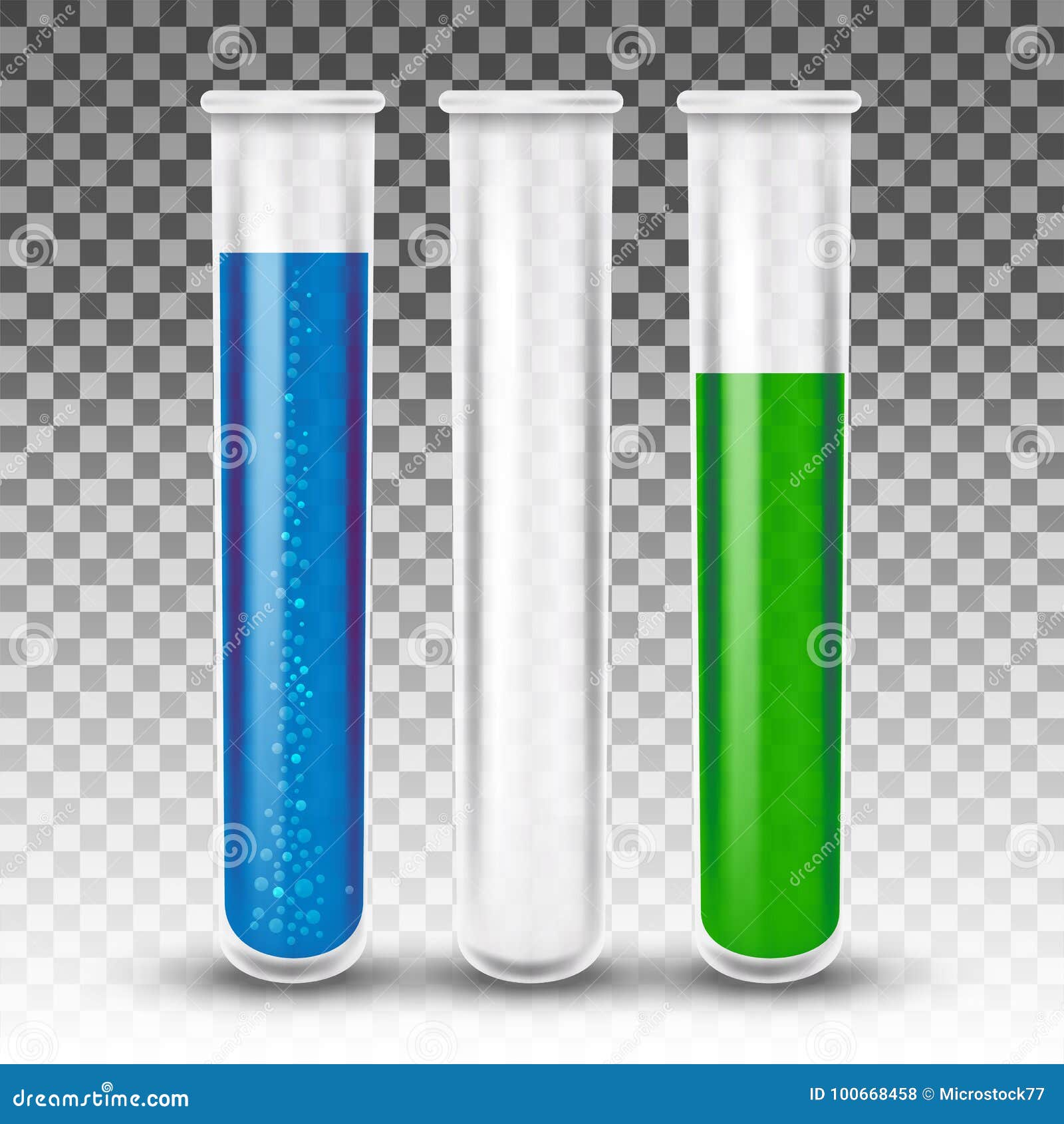 Test tubes realistic stock vector. Illustration of microbiology - 100668458