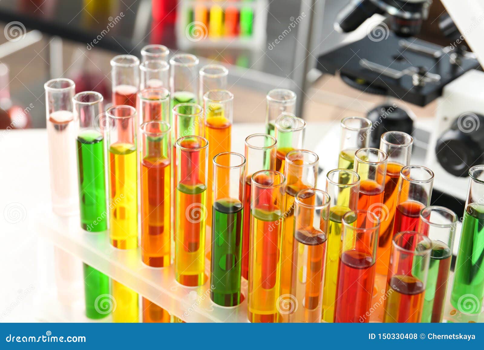 Test Tubes with Samples in Chemistry Laboratory Stock Photo - Image of ...