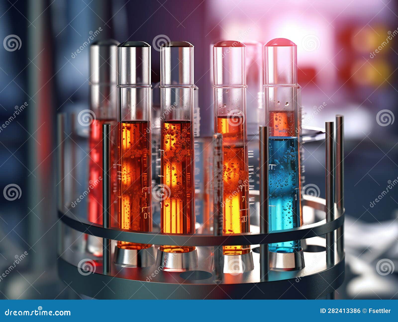 Test Tubes in the Science Lab. Development of New Chemicals Stock ...