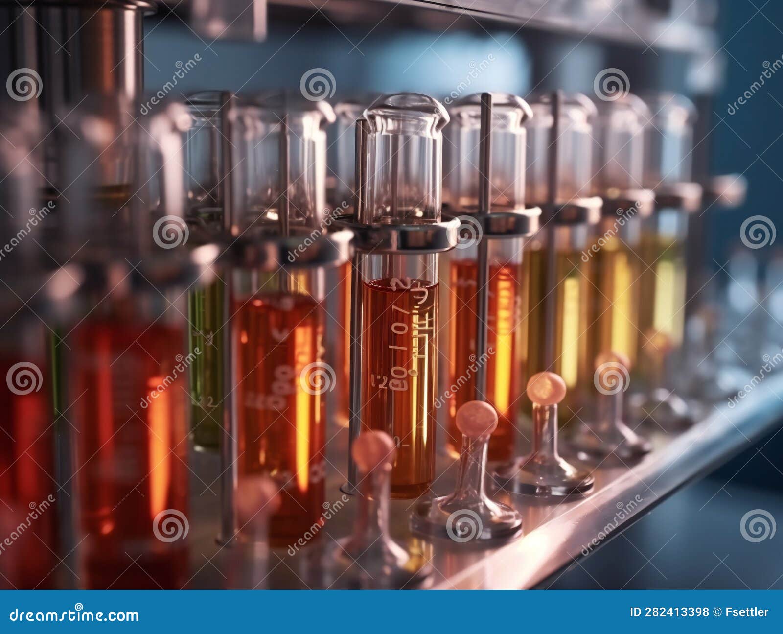 Test Tubes in the Science Lab. Development of New Chemicals Stock ...
