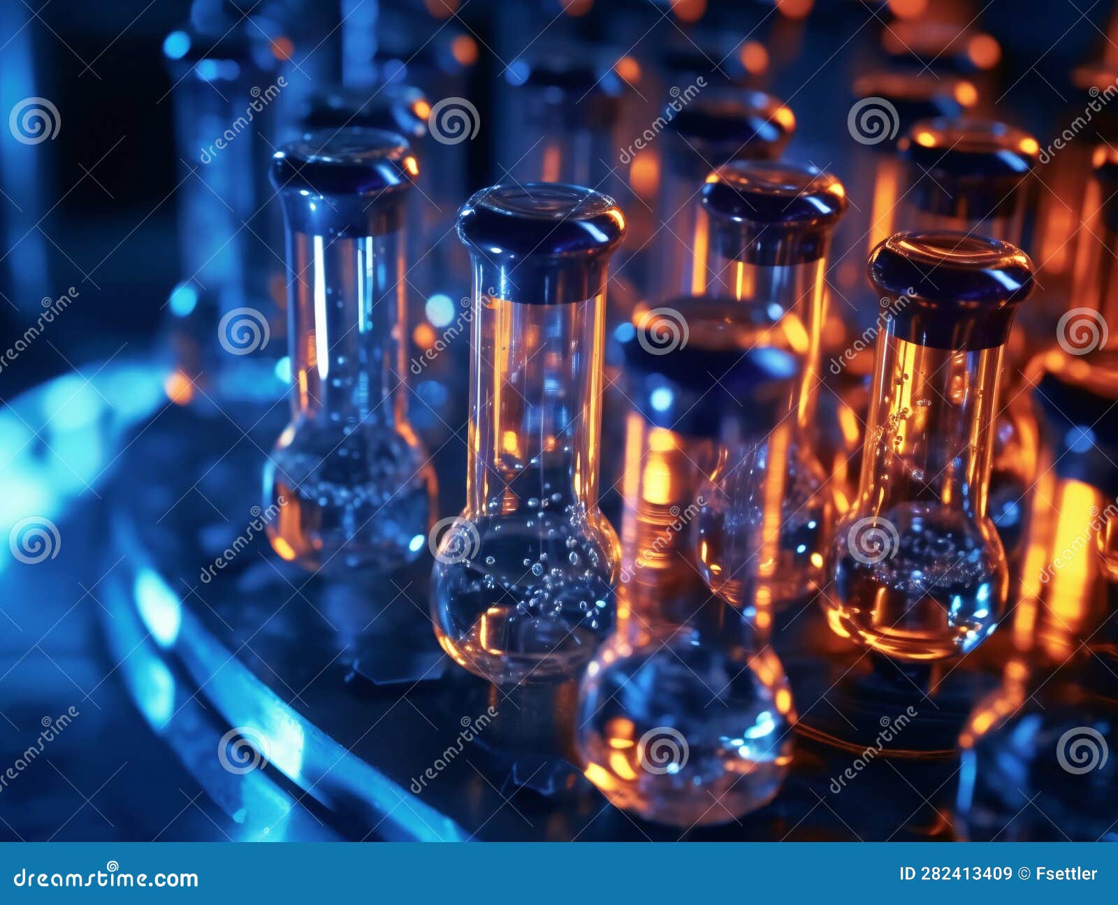 Test Tubes in the Science Lab. Development of New Chemicals Stock ...