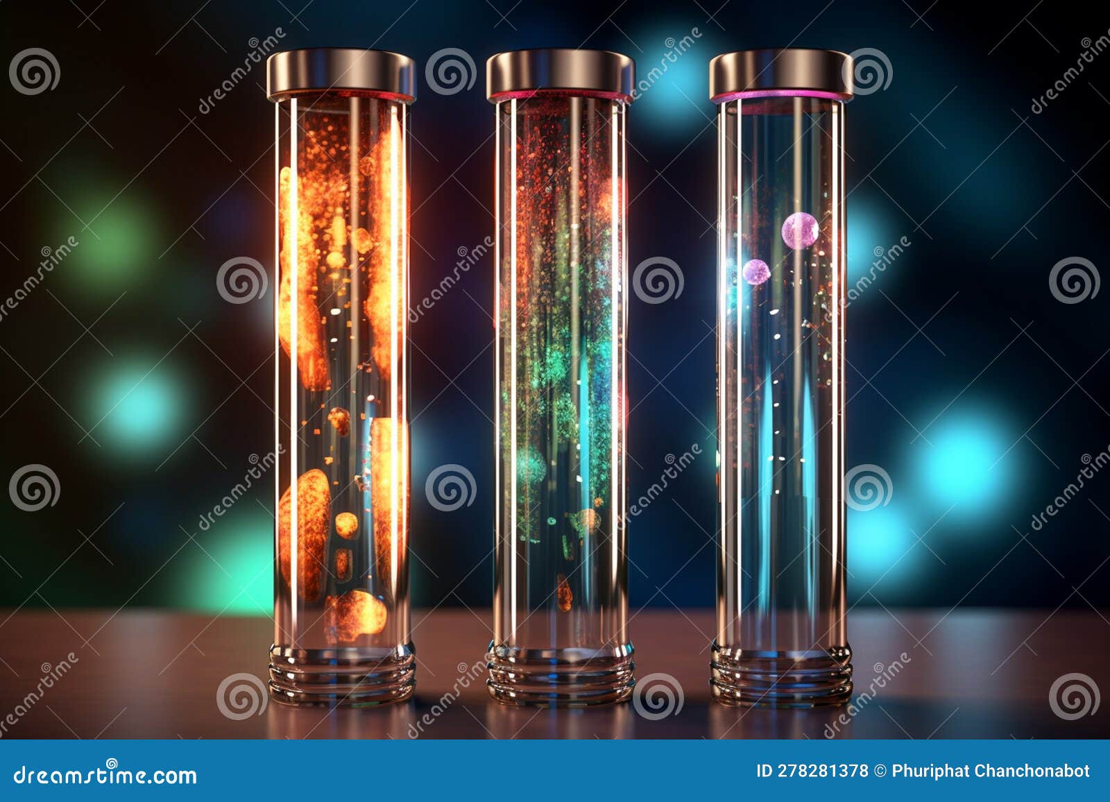 Test Tubes in a Science Lab with Generative AI Stock Illustration ...