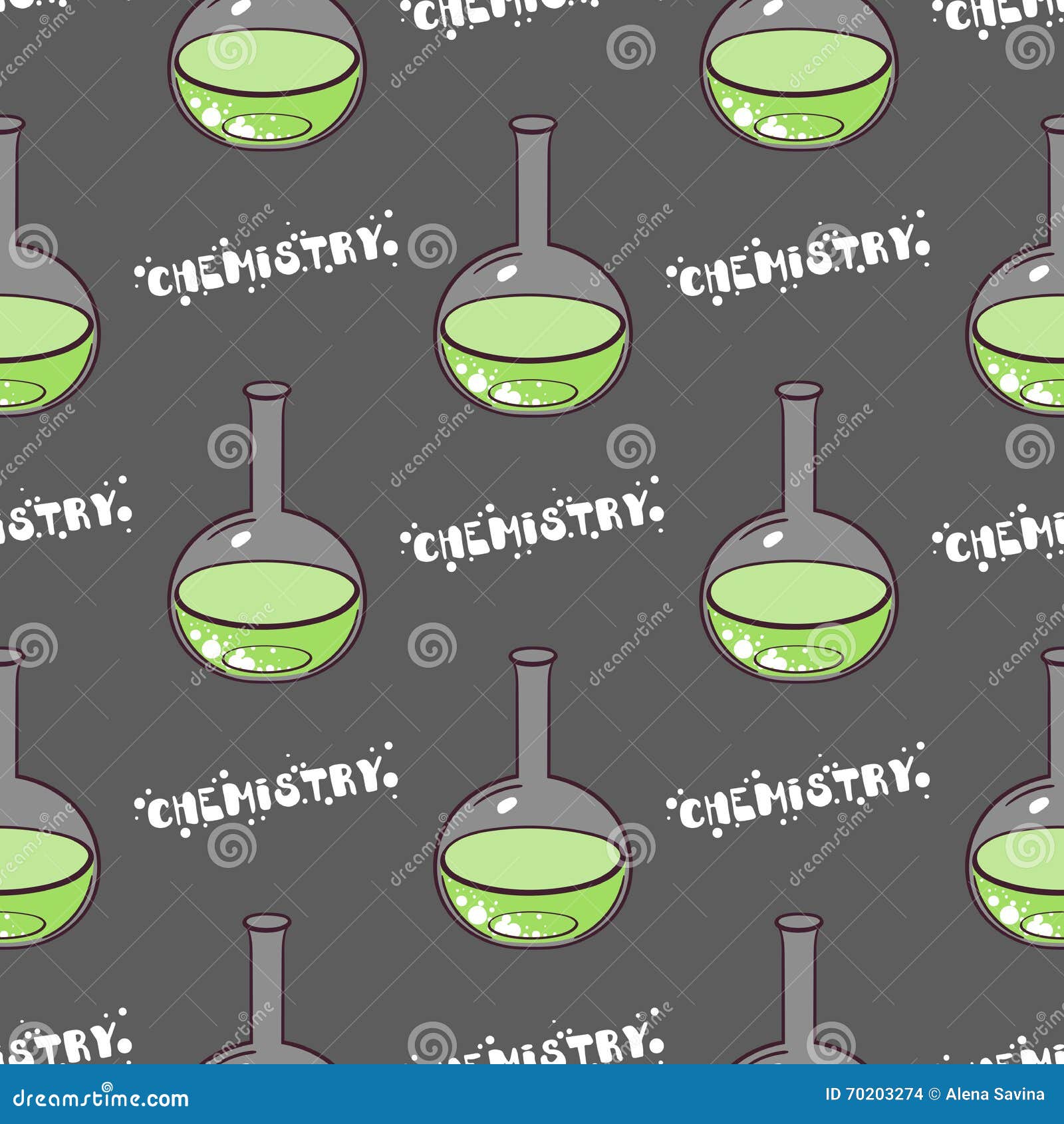 Test-tubes Seamless Pattern Green Stock Vector - Illustration of design ...