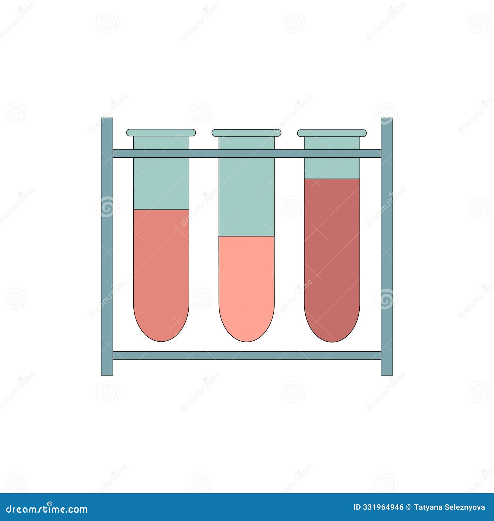 Test Tubes. Set of Glassware for the Laboratory. Three Test Tubes with ...