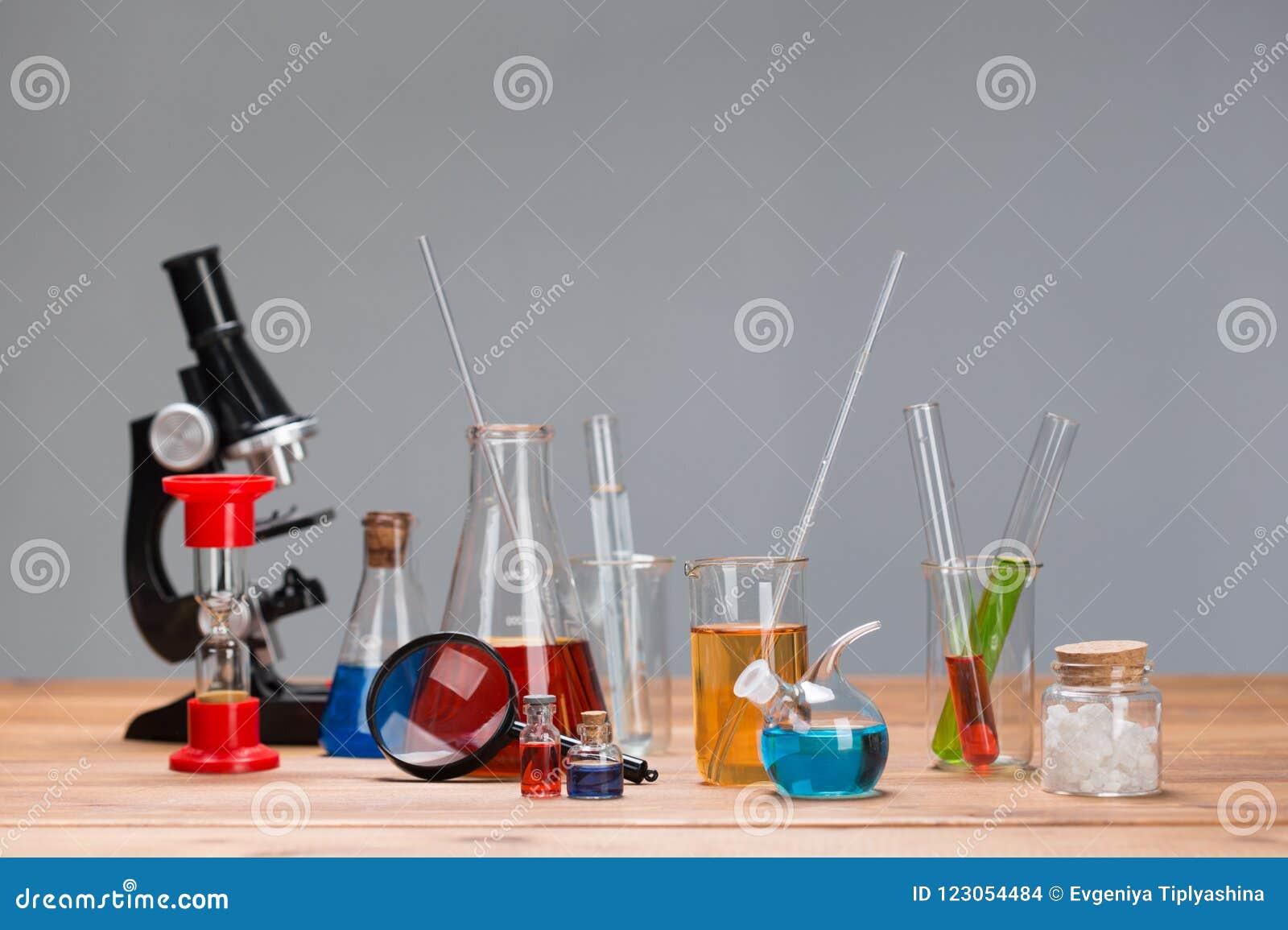 Test tubes on a table stock photo. Image of chemical - 123054484
