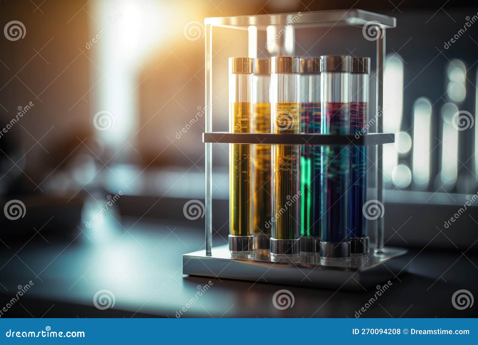 Test Tubes are on a Table in the Laboratory Stock Photo - Image of ...