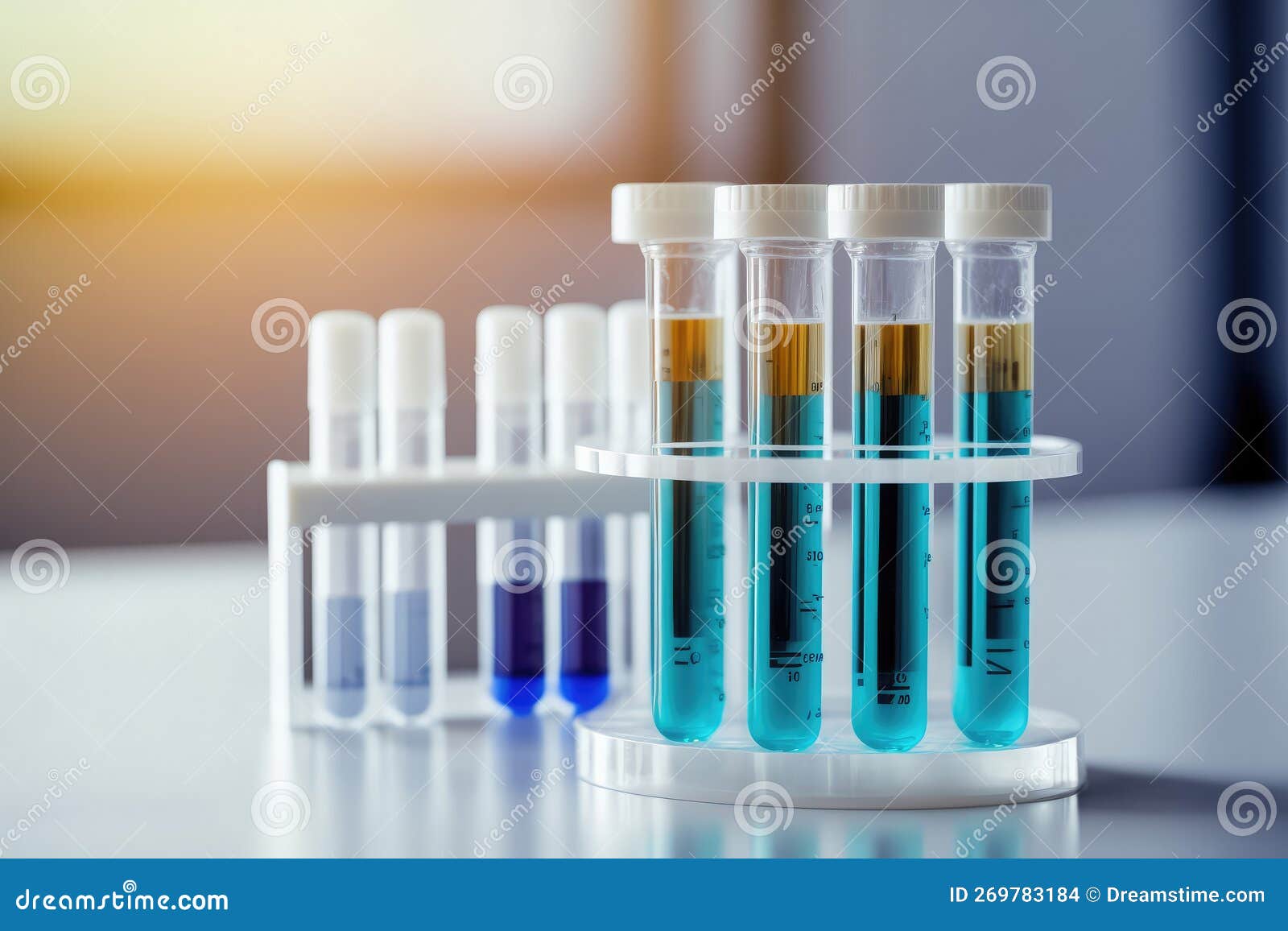Test Tubes are on a Table in the Laboratory Stock Photo - Image of ...
