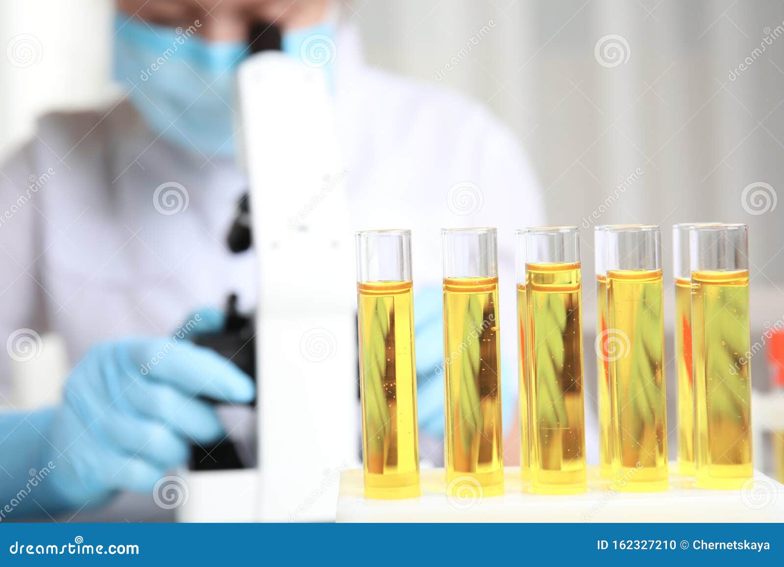 Urine Samples In The Laboratory In The Hospital Royalty-Free Stock ...