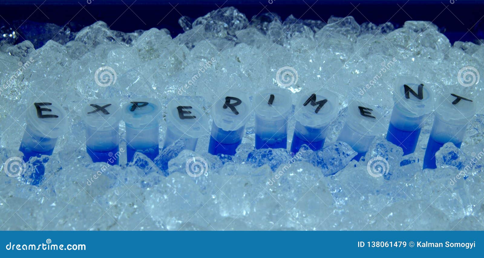 Experimental Test Tubes on Ice Stock Image - Image of biology, reagents ...