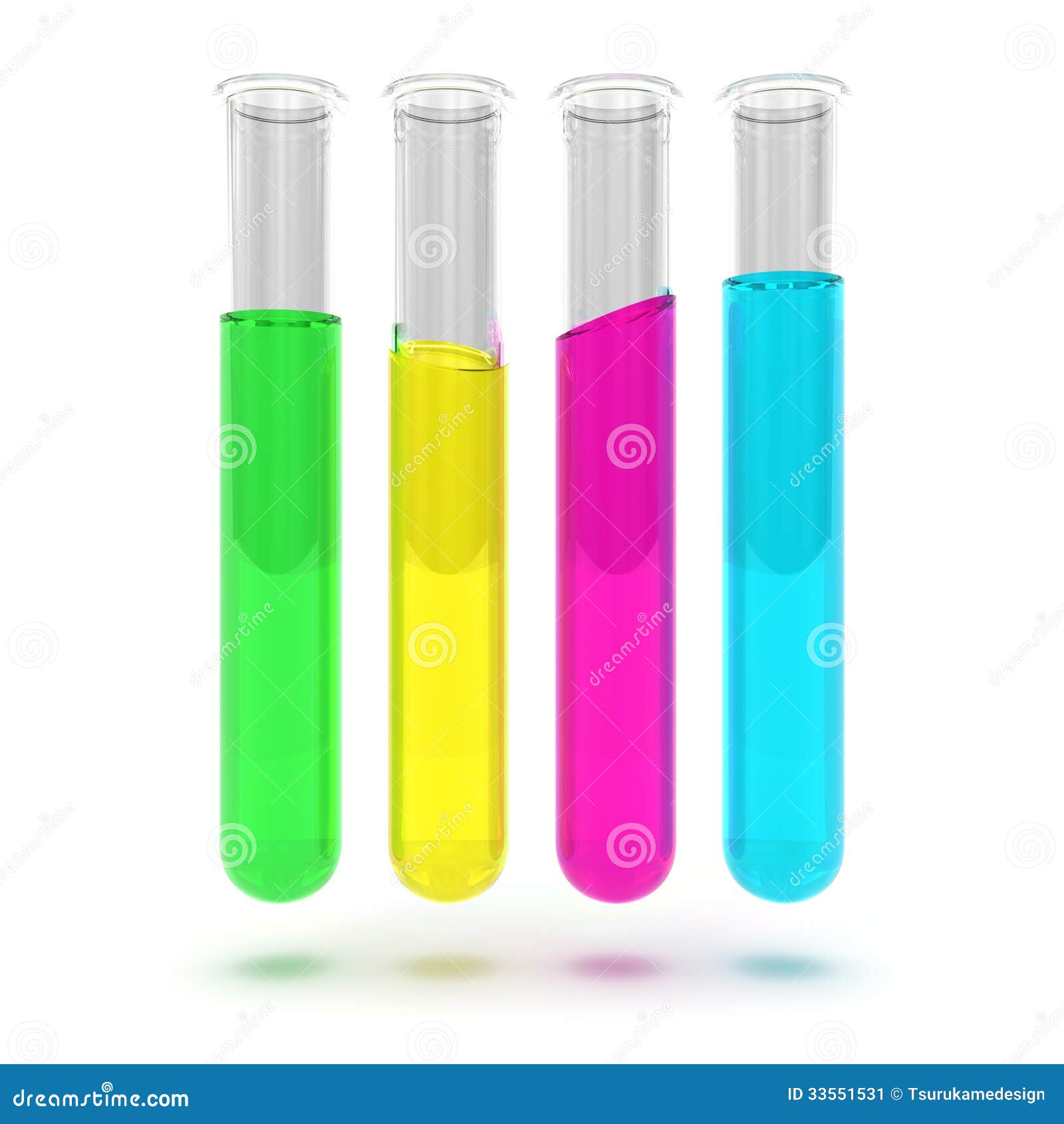 Test Tubes and Water Front View Stock Illustration - Illustration of ...