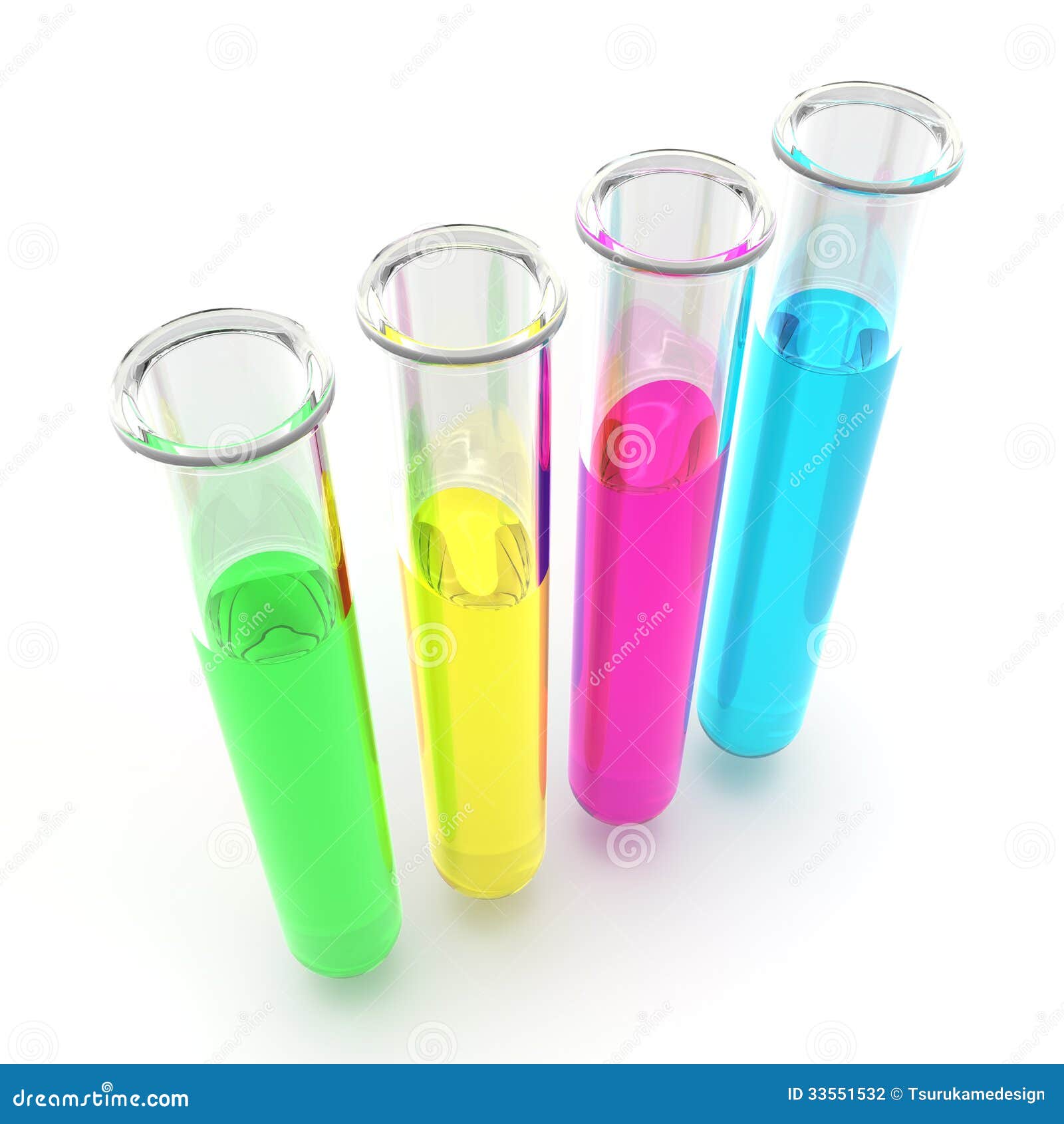 Test Tubes and Water Top View Stock Illustration - Illustration of ...