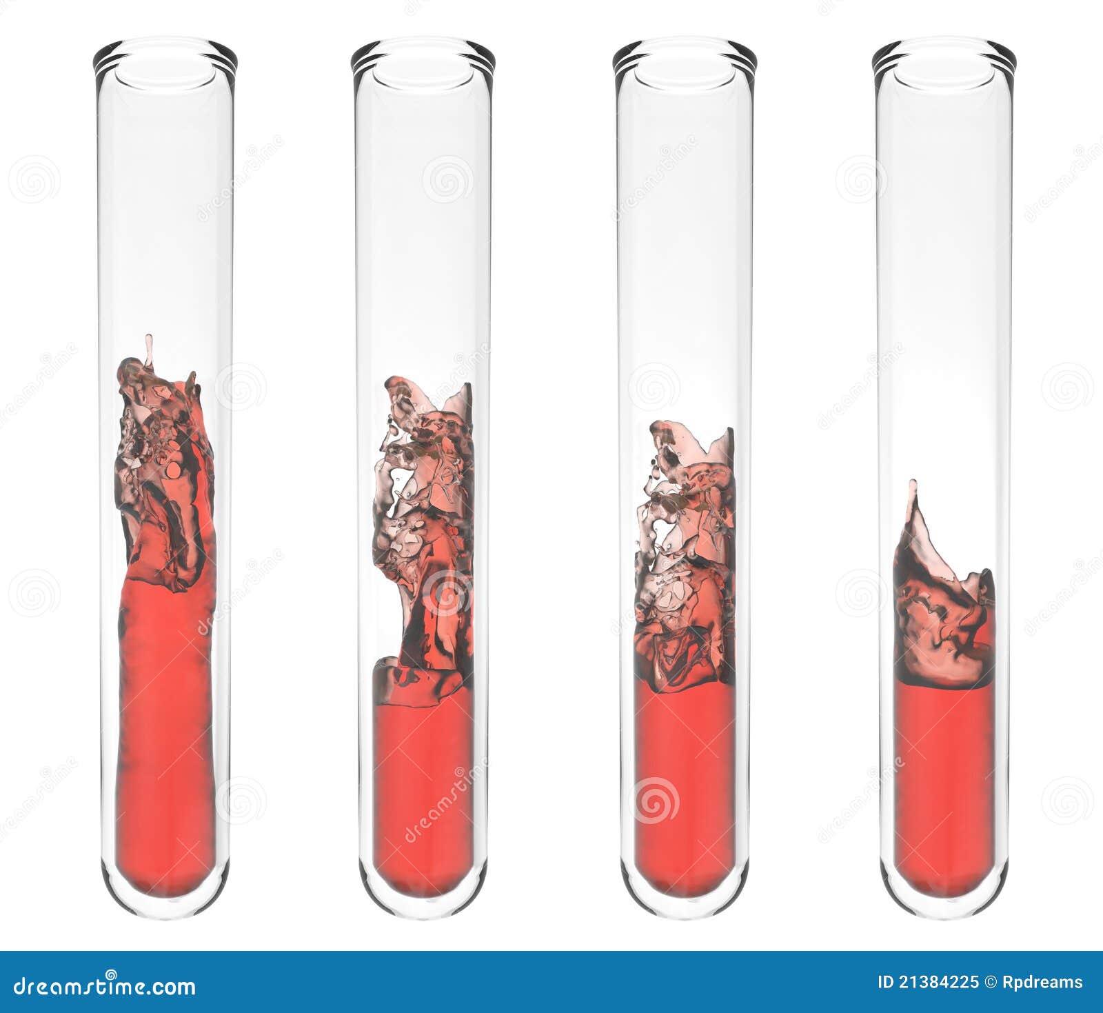 Test Tubes With Wavy Red Liquids Inside Stock Illustration ...