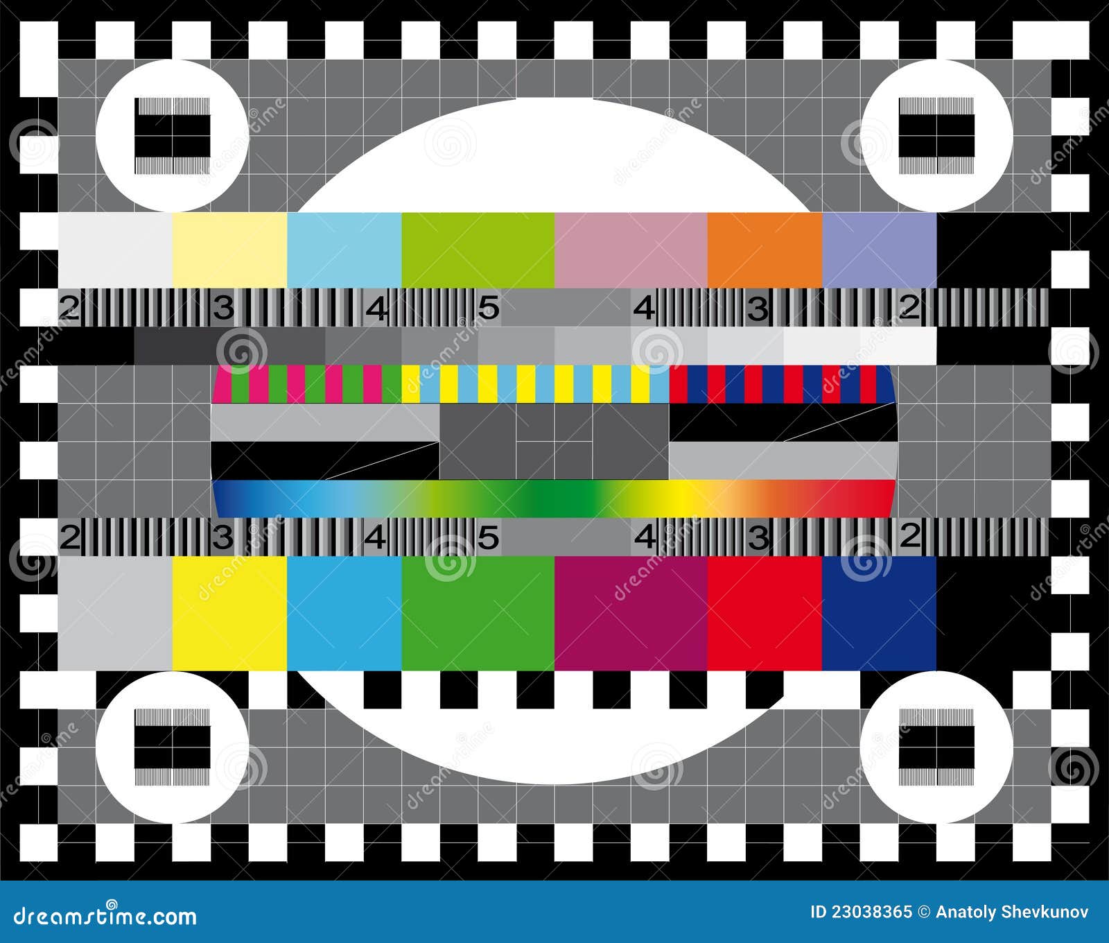 Test TV screen stock vector. Illustration of night, circle - 23038365