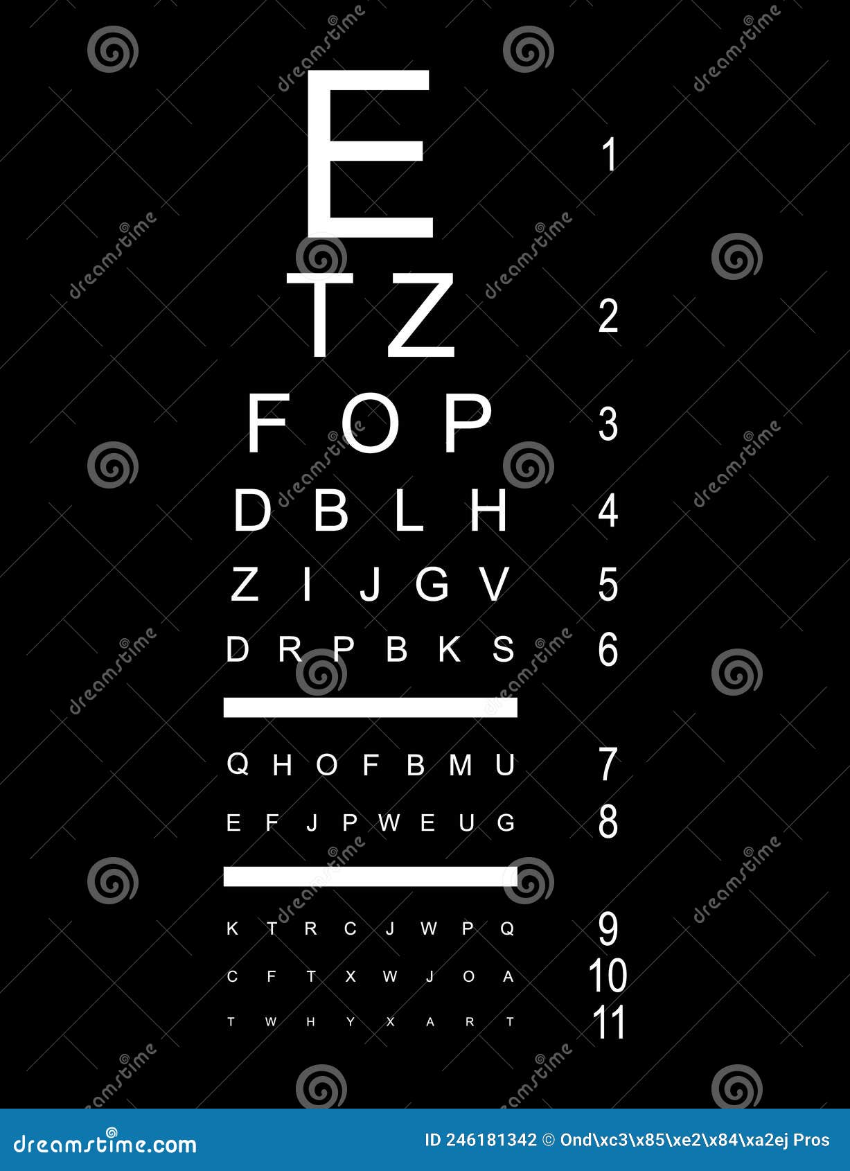 Test Visual Measure Icon, Optical Chart Letter Symbol, Optometrist ...