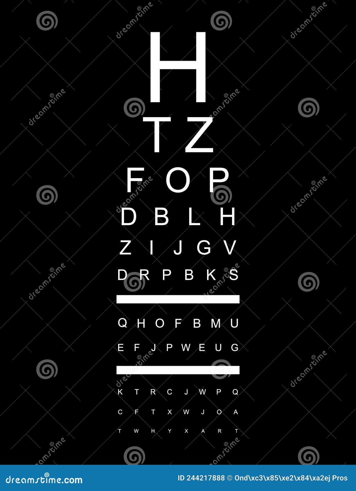 Test Visual Measure Icon, Optical Chart Letter Symbol, Optometrist ...