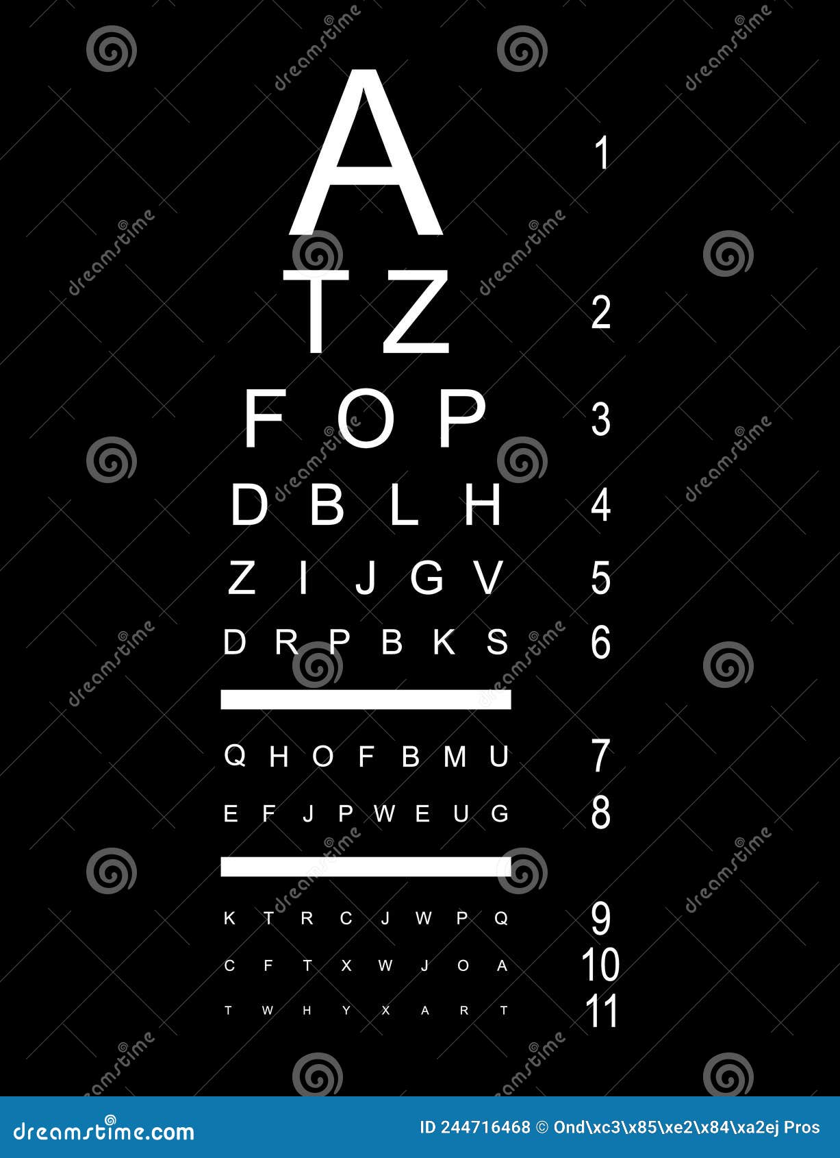 Test Visual Measure Icon, Optical Chart Letter Symbol, Optometrist ...