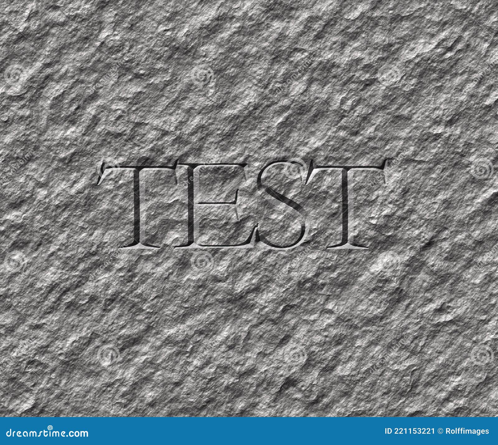Test word. 3D Rendering stock illustration. Illustration of structure ...