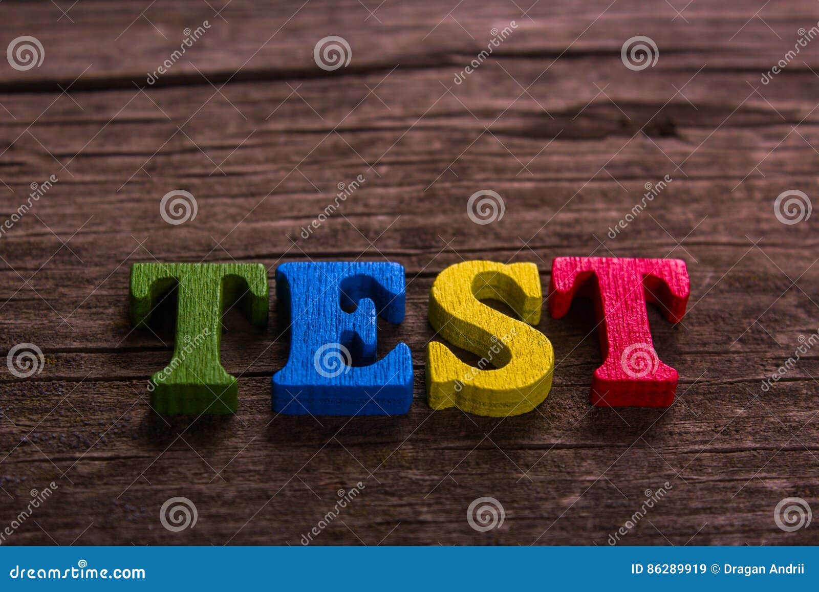 Test Word Made of Wooden Letters Stock Image - Image of differential ...