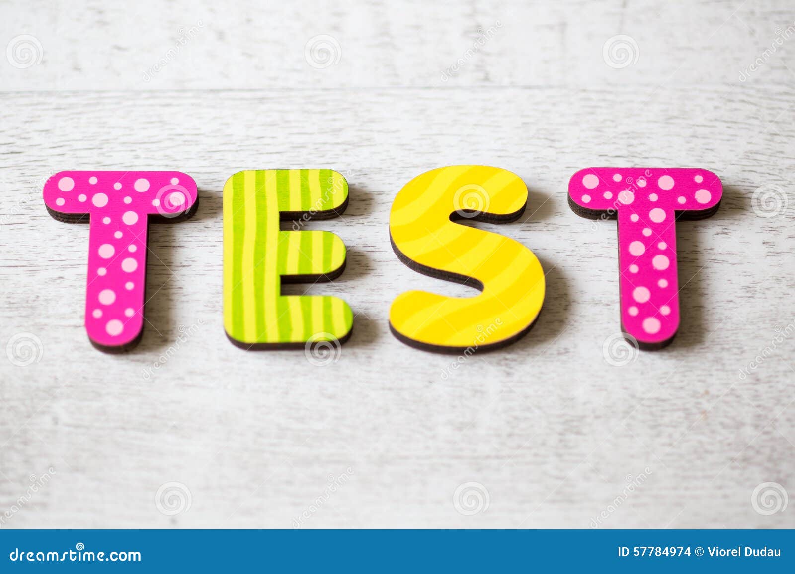 Test stock photo. Image of spelling, wooden, blocks, spelled - 57784974