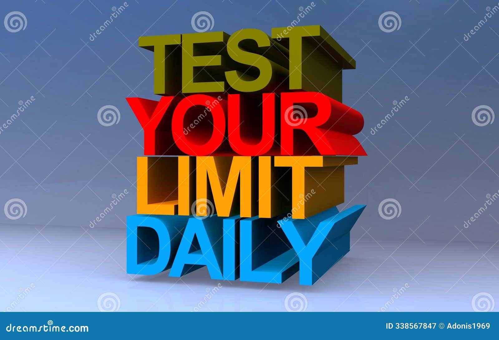 Test Your Limit daily on Blue Stock Illustration - Illustration of ...