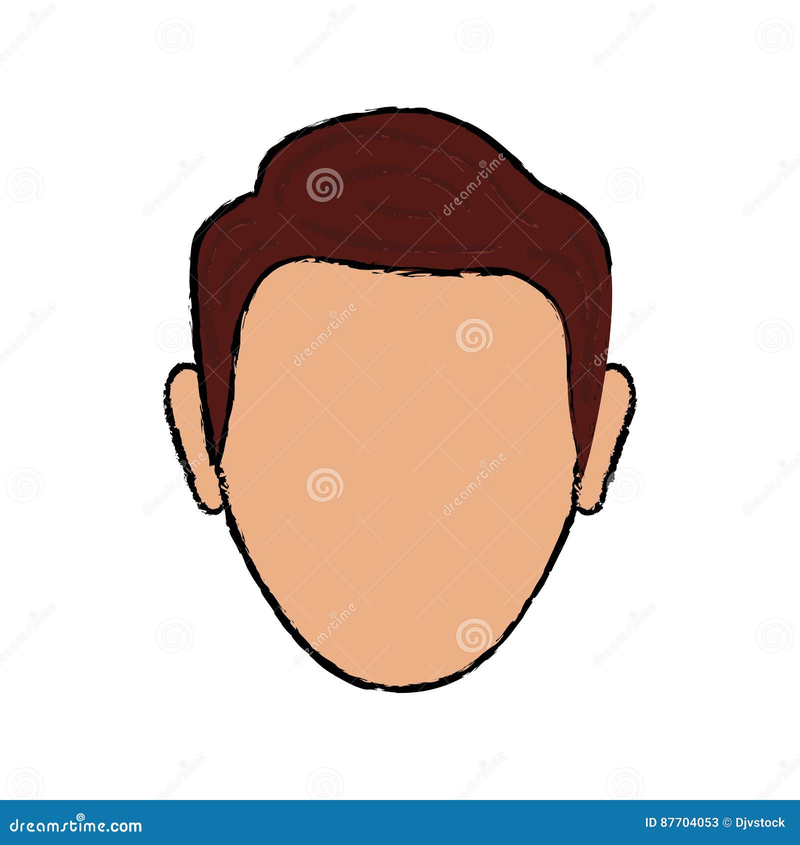 Testa anonima dell'uomo illustrazione di stock. Illustrazione di ...