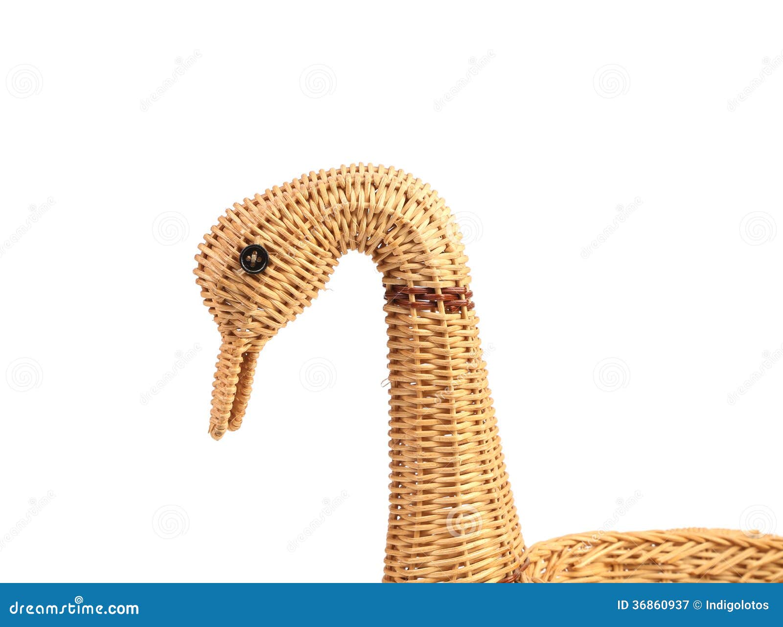 Testa Del Canestro Di Vimini Del Cigno. Immagine Stock - Immagine di ...