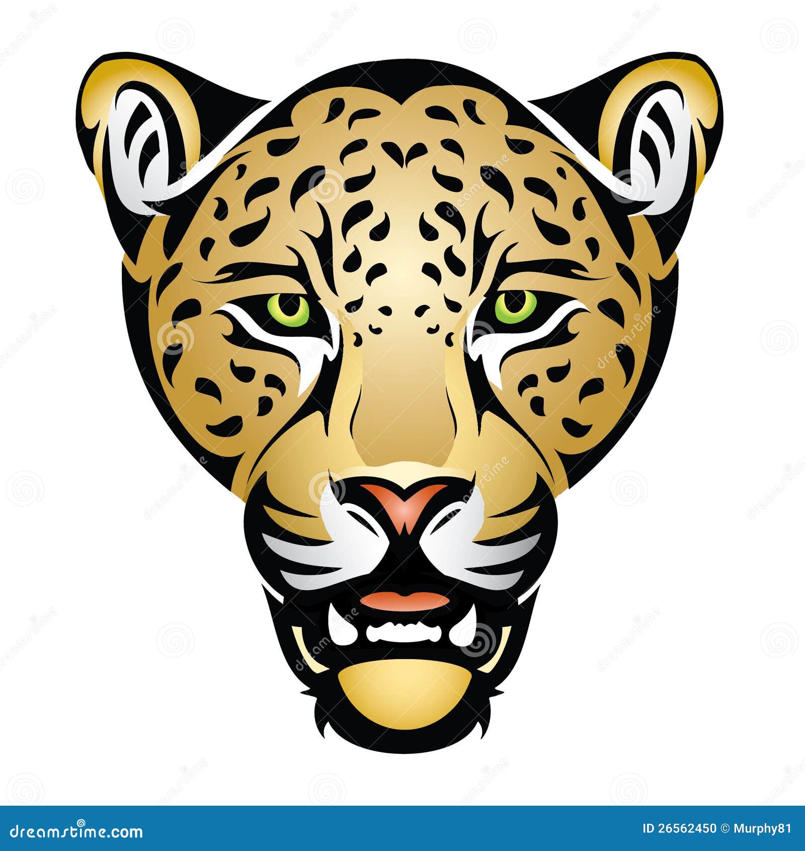 Testa del giaguaro illustrazione vettoriale. Illustrazione di testa ...