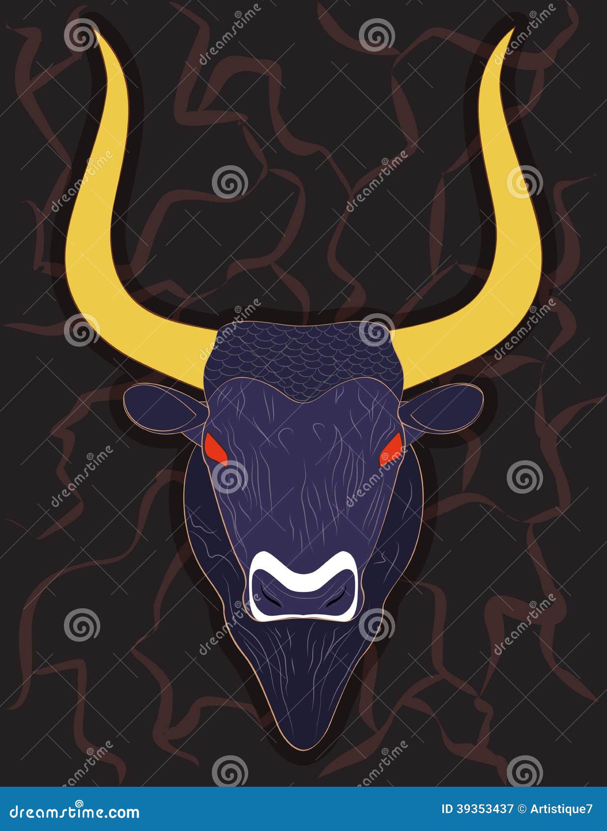Testa del toro di Minoan illustrazione di stock. Illustrazione di ...