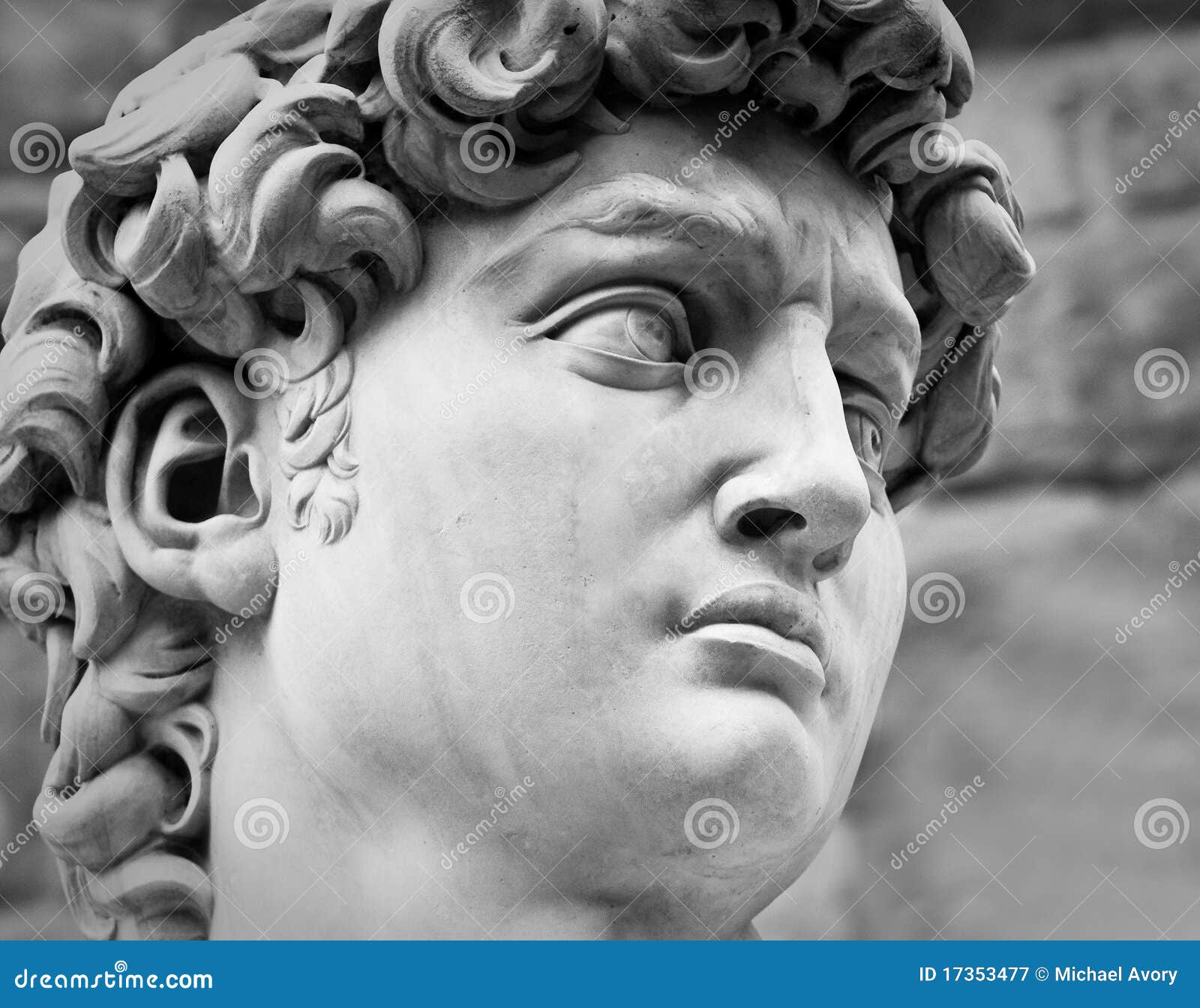 Testa Di David Del Michelangelo Immagine Stock - Immagine di testa ...