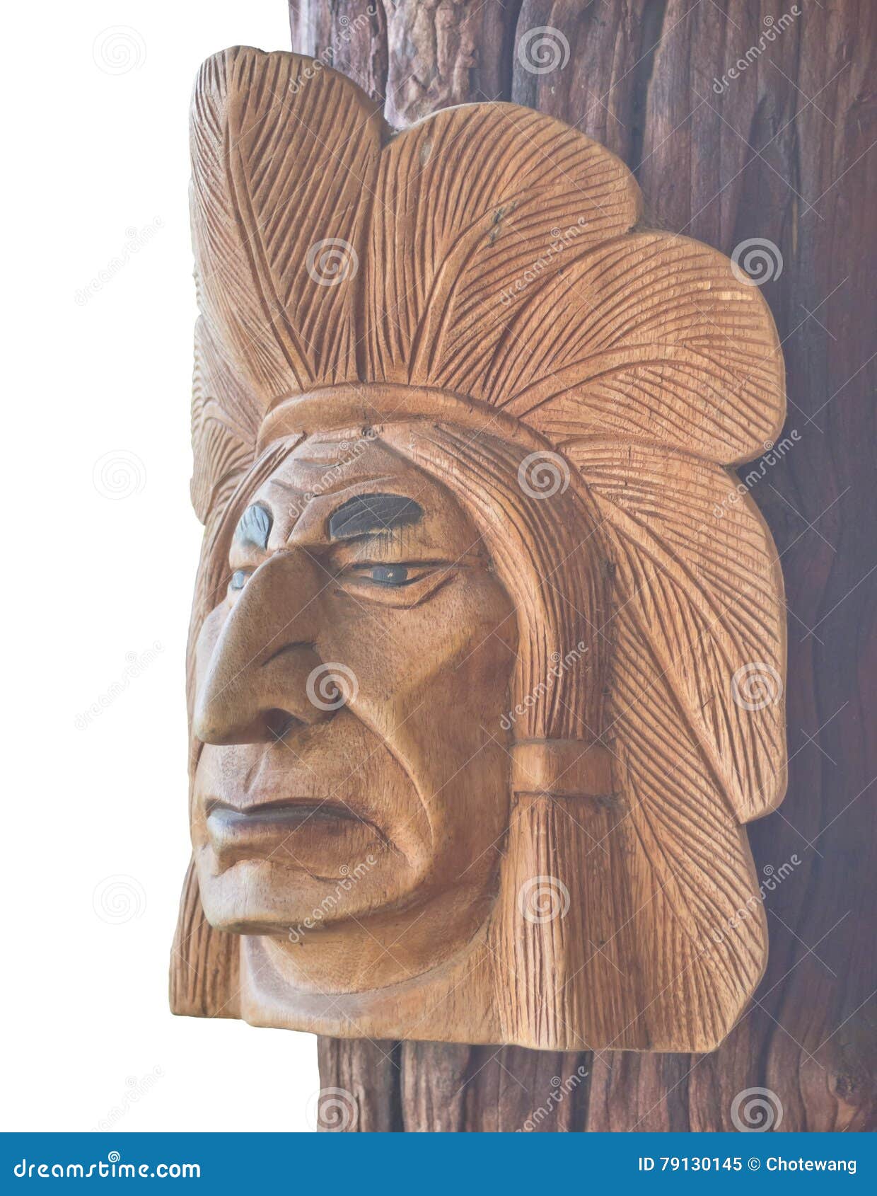 Testa Di Legno Dell'indiano Immagine Stock - Immagine di fede, antico ...