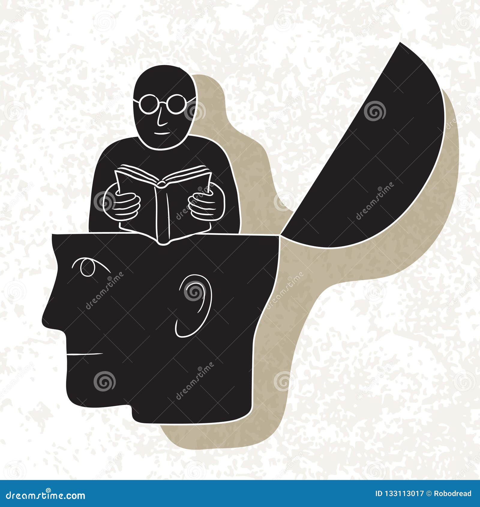 Symbolic Drawing of Head and Knowledge with Culture Stock Vector ...