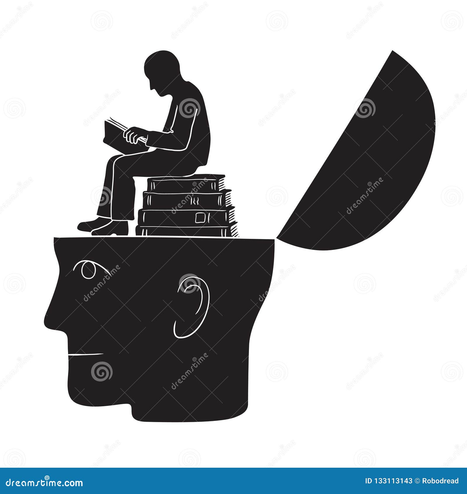 Symbolic Drawing of Head and Knowledge with Culture Stock Vector ...