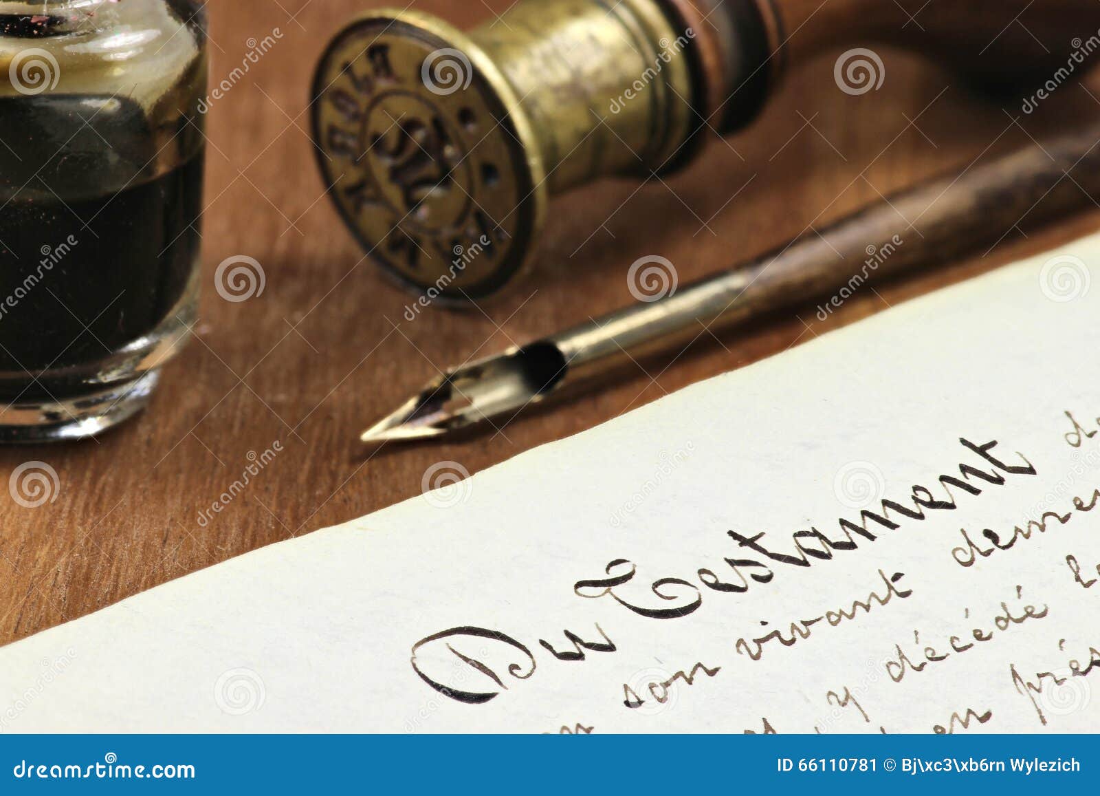 Testament image stock. Image du décision, documentation - 66110781