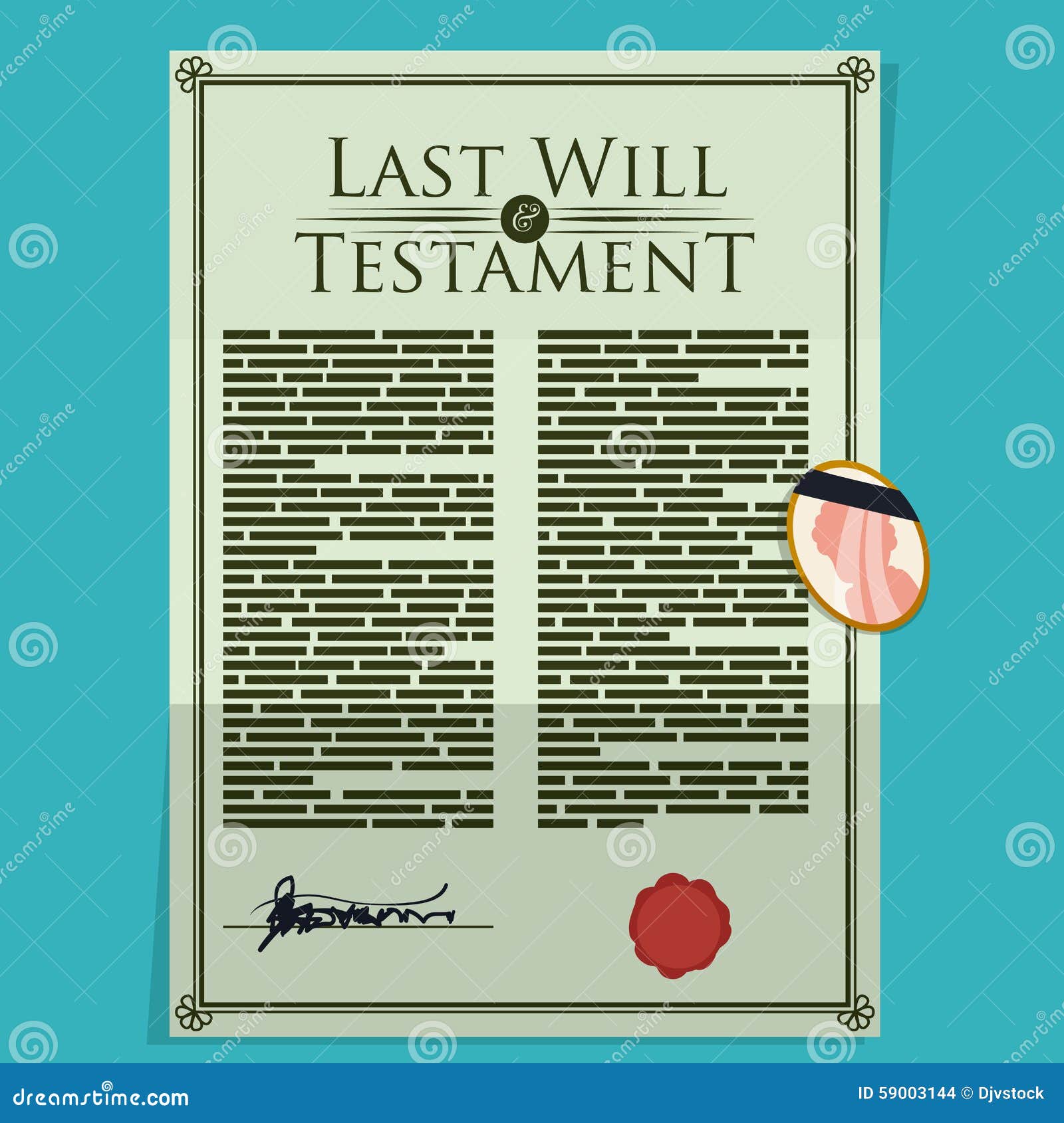 Testament design. stock vector. Illustration of currency - 59003144