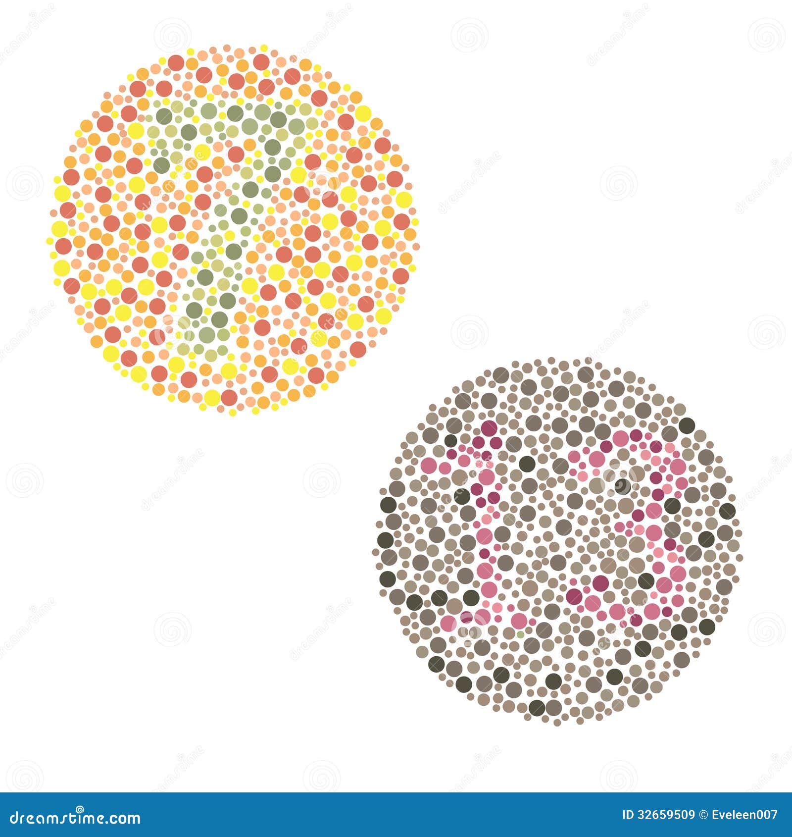 Teste de Ishihara ilustração do vetor. Ilustração de pontos - 32659509