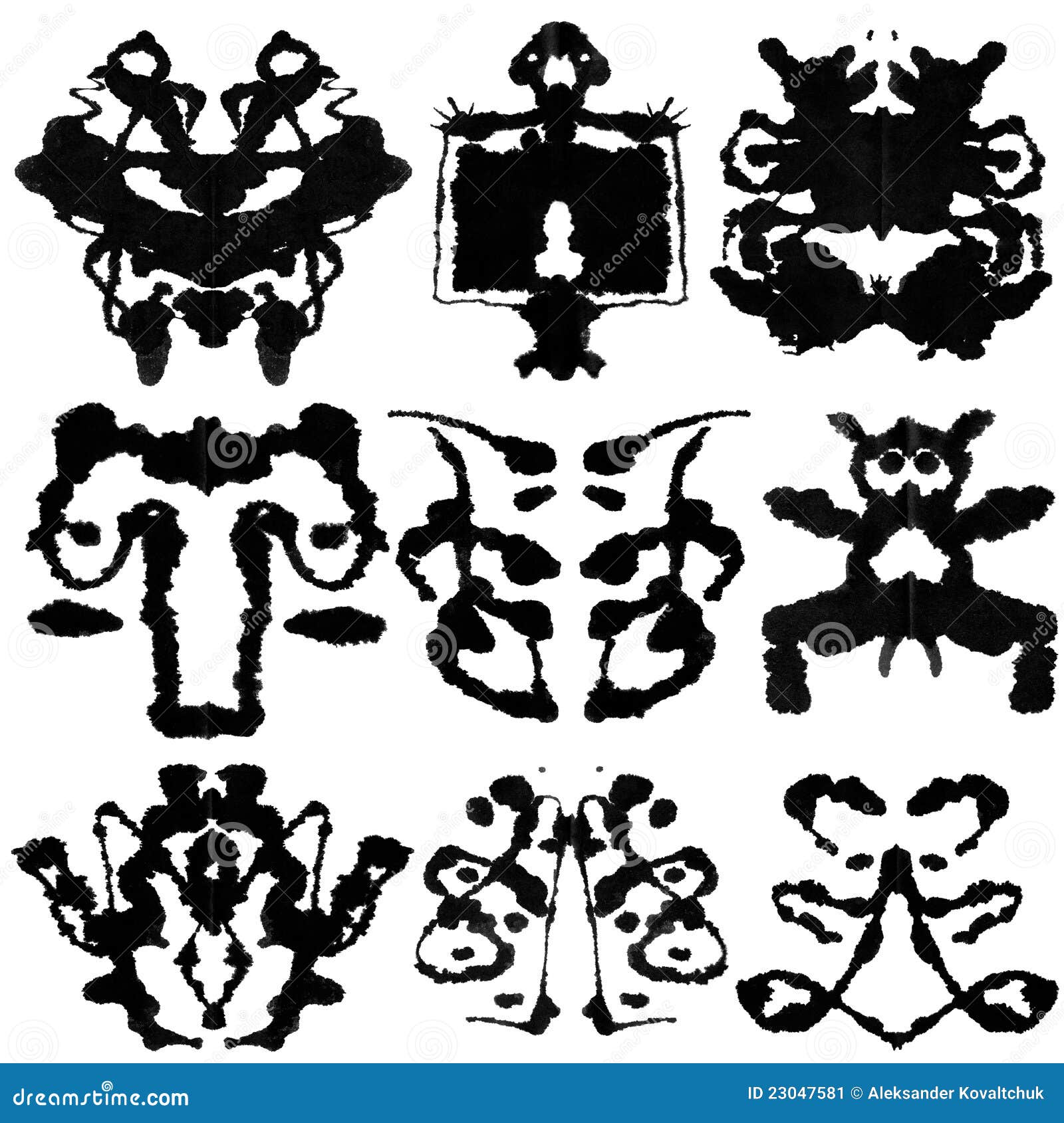 Teste de nove Rorschach imagem de stock. Imagem de psicologia - 23047581