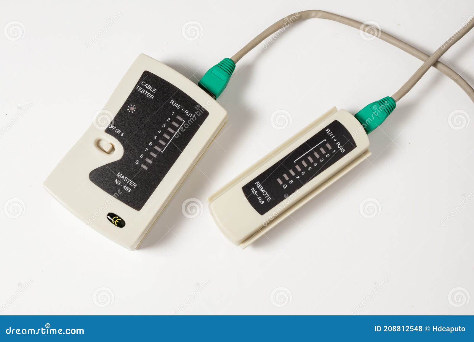 Teste De Rede Em Fundo Branco Foto de Stock - Imagem de medidor ...