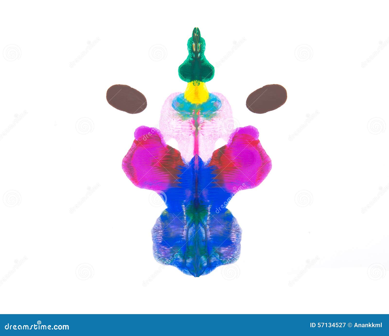 Teste de Rorschach ilustração stock. Ilustração de aquarela - 57134527