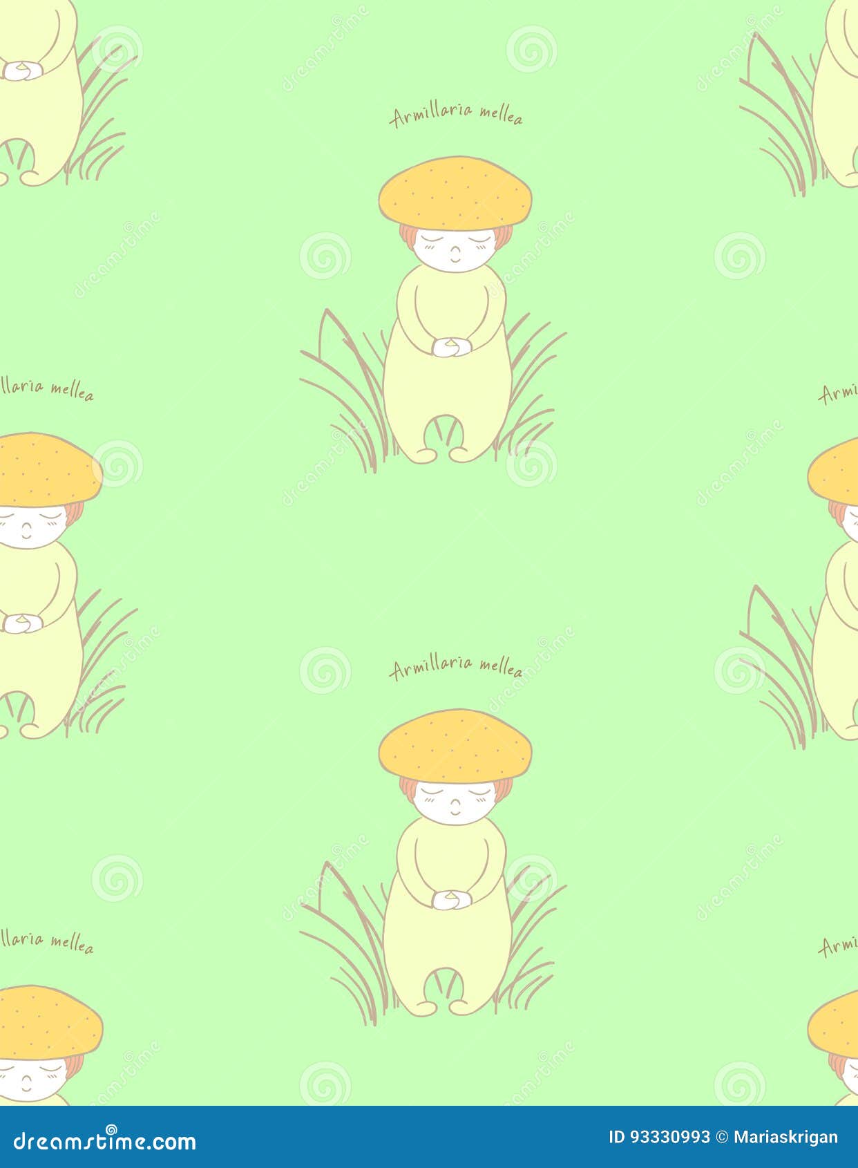 Teste Padrão Bonito Do Cogumelo Ilustração do Vetor - Ilustração de ...