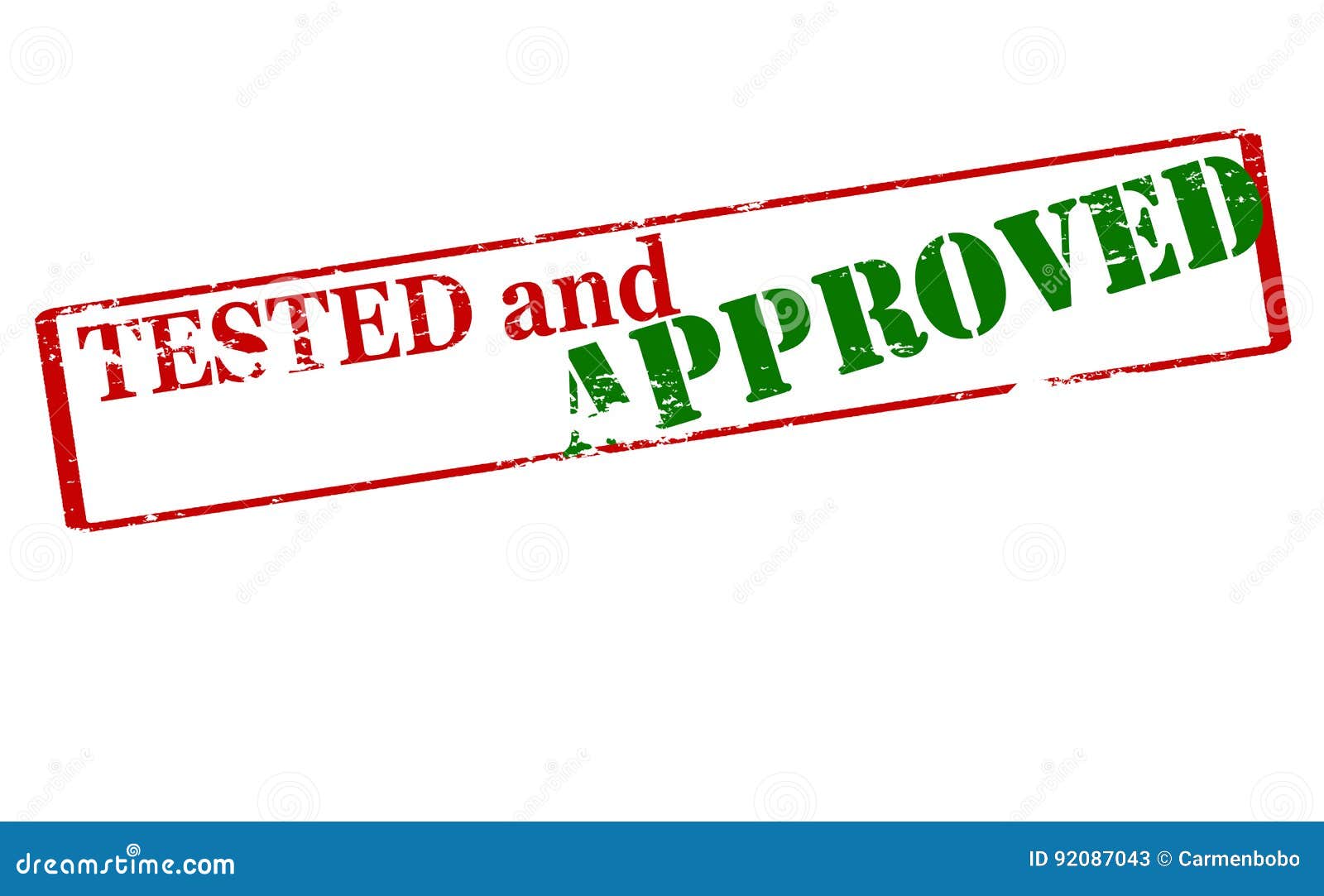 Tested and approved stock illustration. Illustration of text - 92087043
