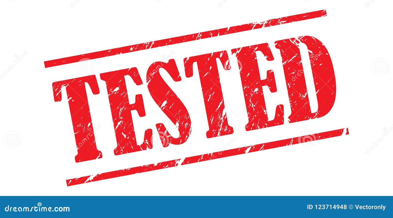 Tested stamp stock vector. Illustration of approved - 123714948