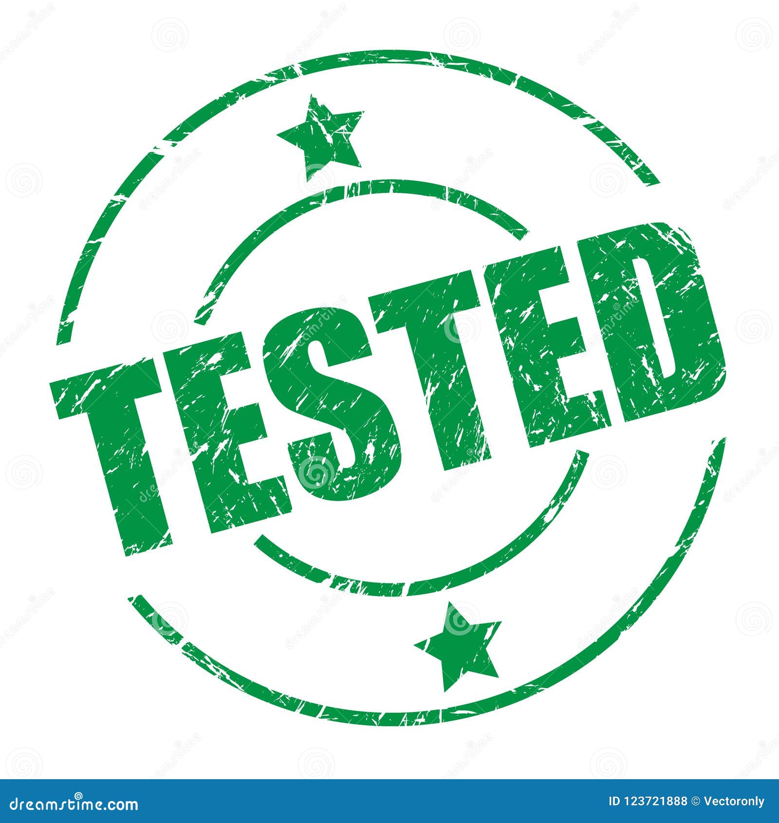 Tested stamp stock vector. Illustration of approved - 123721888