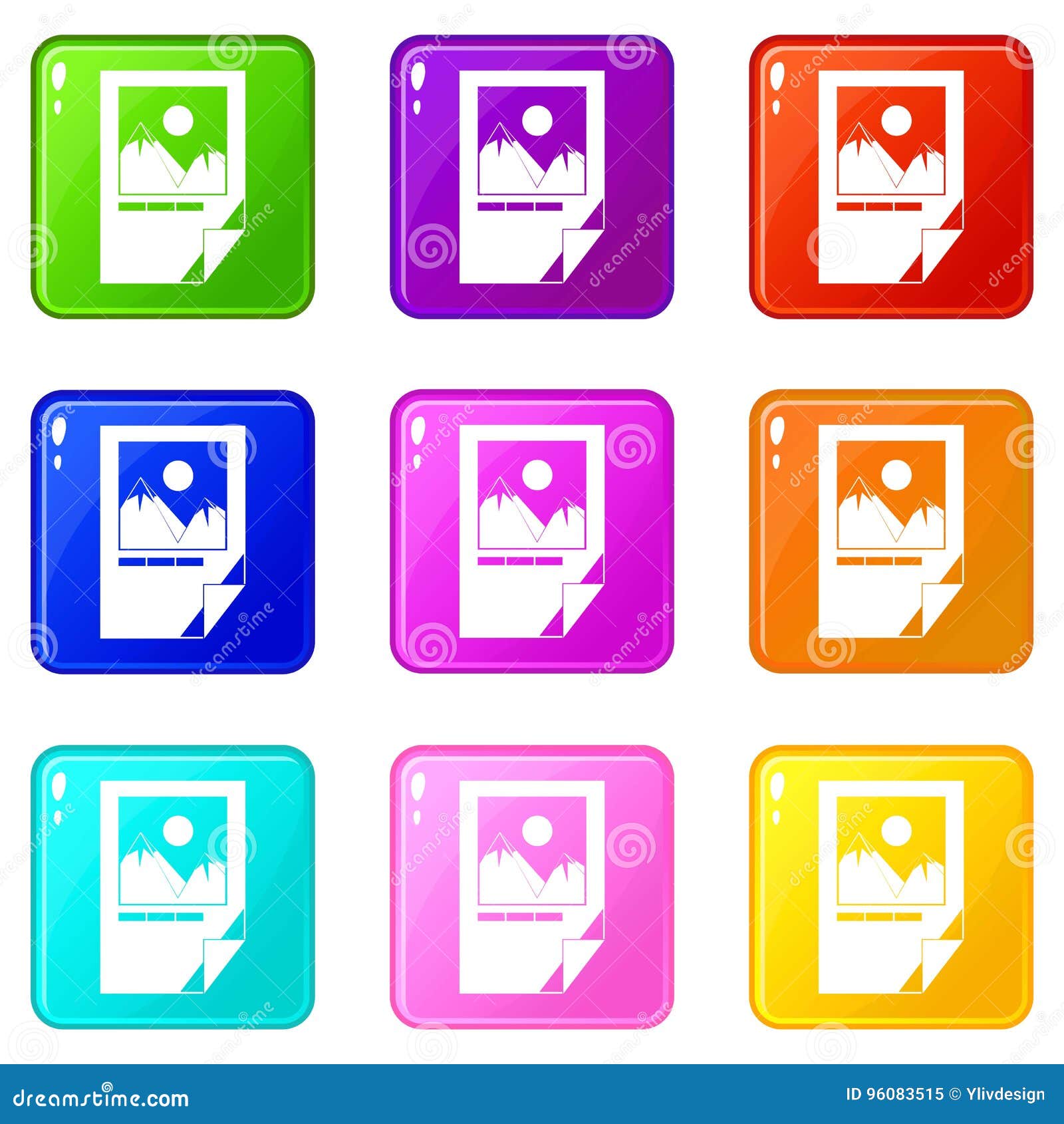 Tested Ink Paper with Printer Marks Icons 9 Set Stock Vector ...