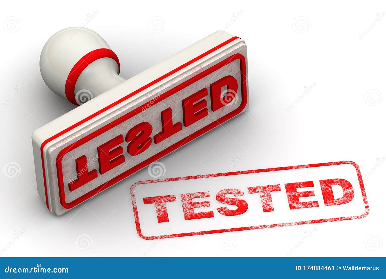 Tested. the seal stock illustration. Illustration of single - 174884461