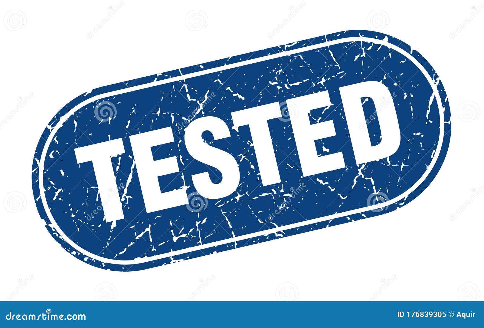 Tested Sign. Tested Grunge Stamp Stock Vector - Illustration of rounded ...