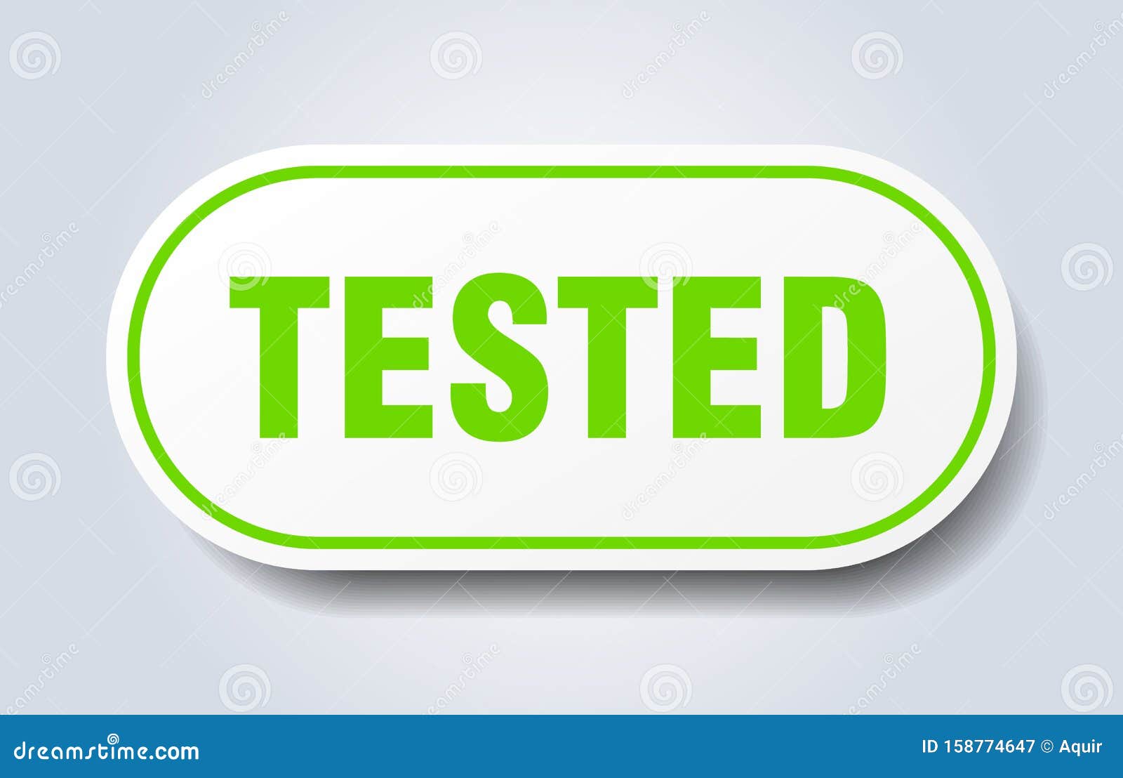 Tested sticker. stock vector. Illustration of label - 158774647