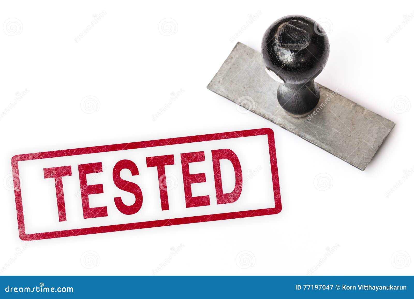 Tested Text Sign Label Stamp. Stock Image - Image of rubber ...