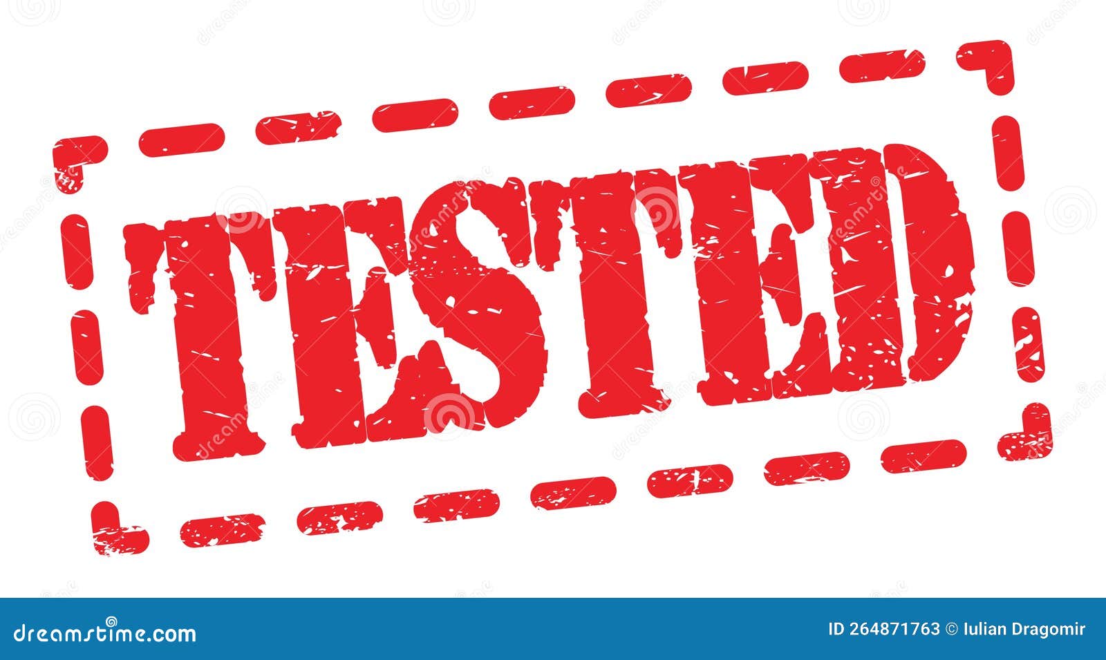 TESTED Text Written on Red Stamp Sign Stock Illustration - Illustration ...